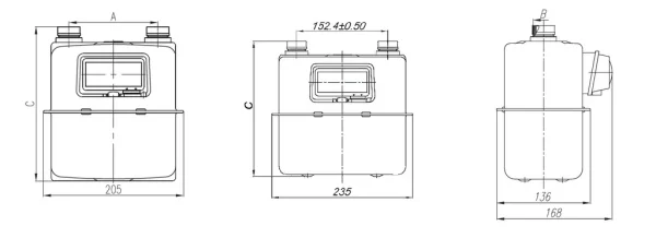 ZENNER Atmos Diaphragm Gas Meter G1.6S / G2.5S / G4S